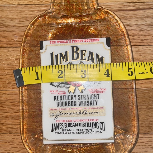 Jim Beam | Kitchen | Jim Beam Bourbon Flattened Glass Bottle Cheese ...